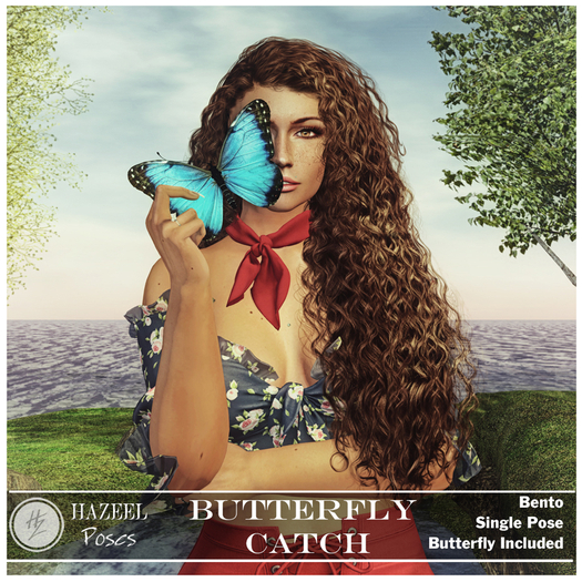 Second Life Marketplace - .::Hazeel::. Butterfly Catch~Bento Pose